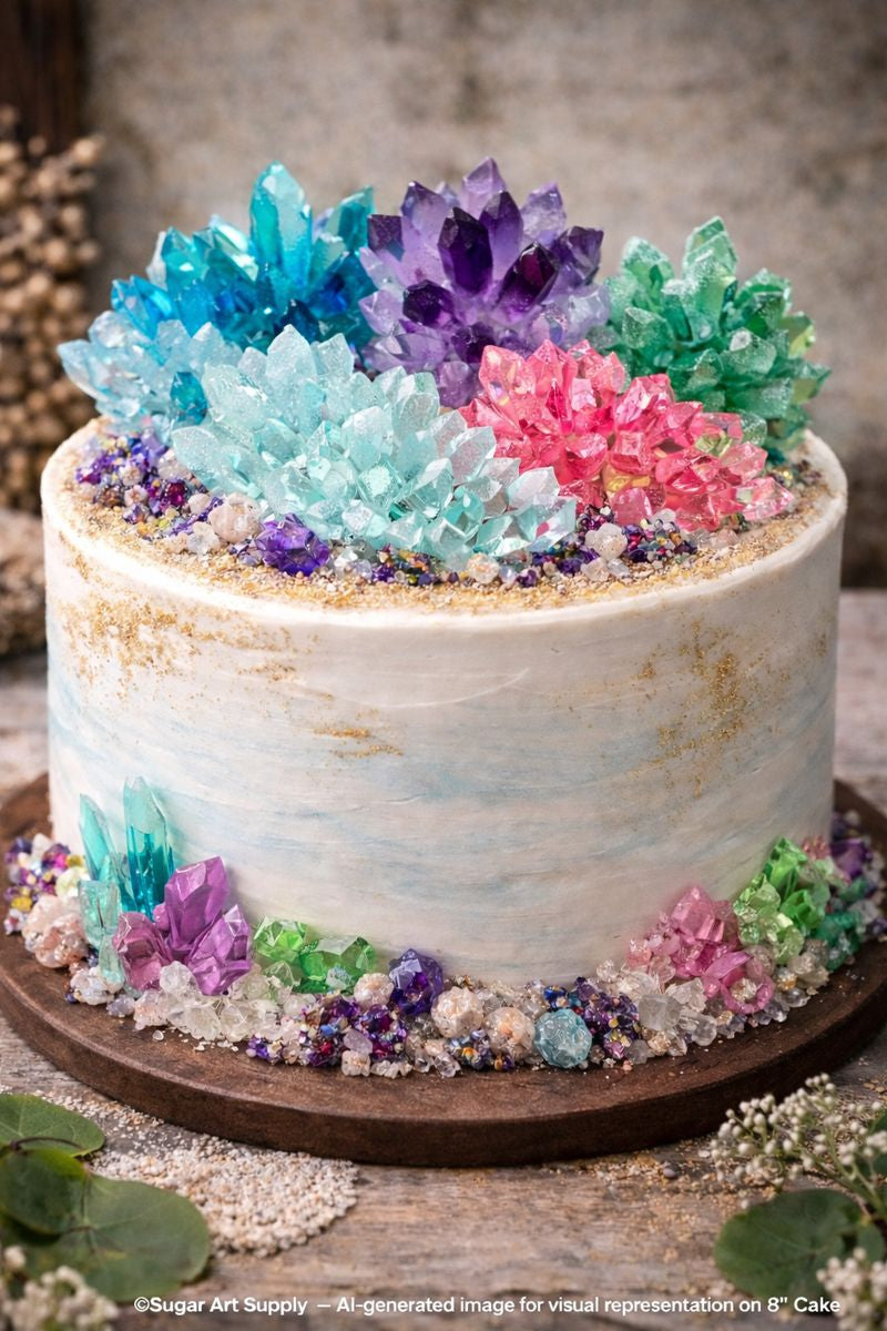 Crystal Geode Cake Inspiration: Sugar Crystals & Edible Sand for a Bol ...
