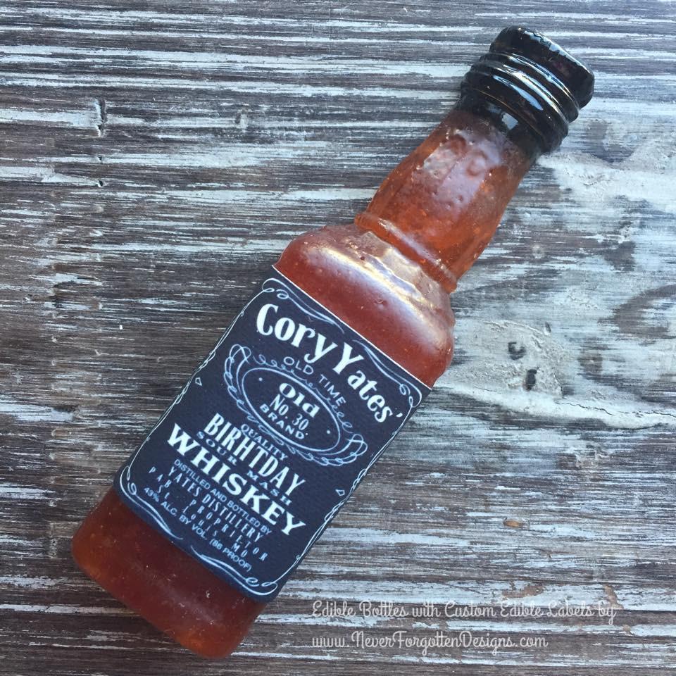 Edible Mini Alcohol Sugar Isomalt Bottle Cupcake Toppers – Sugar Art Supply